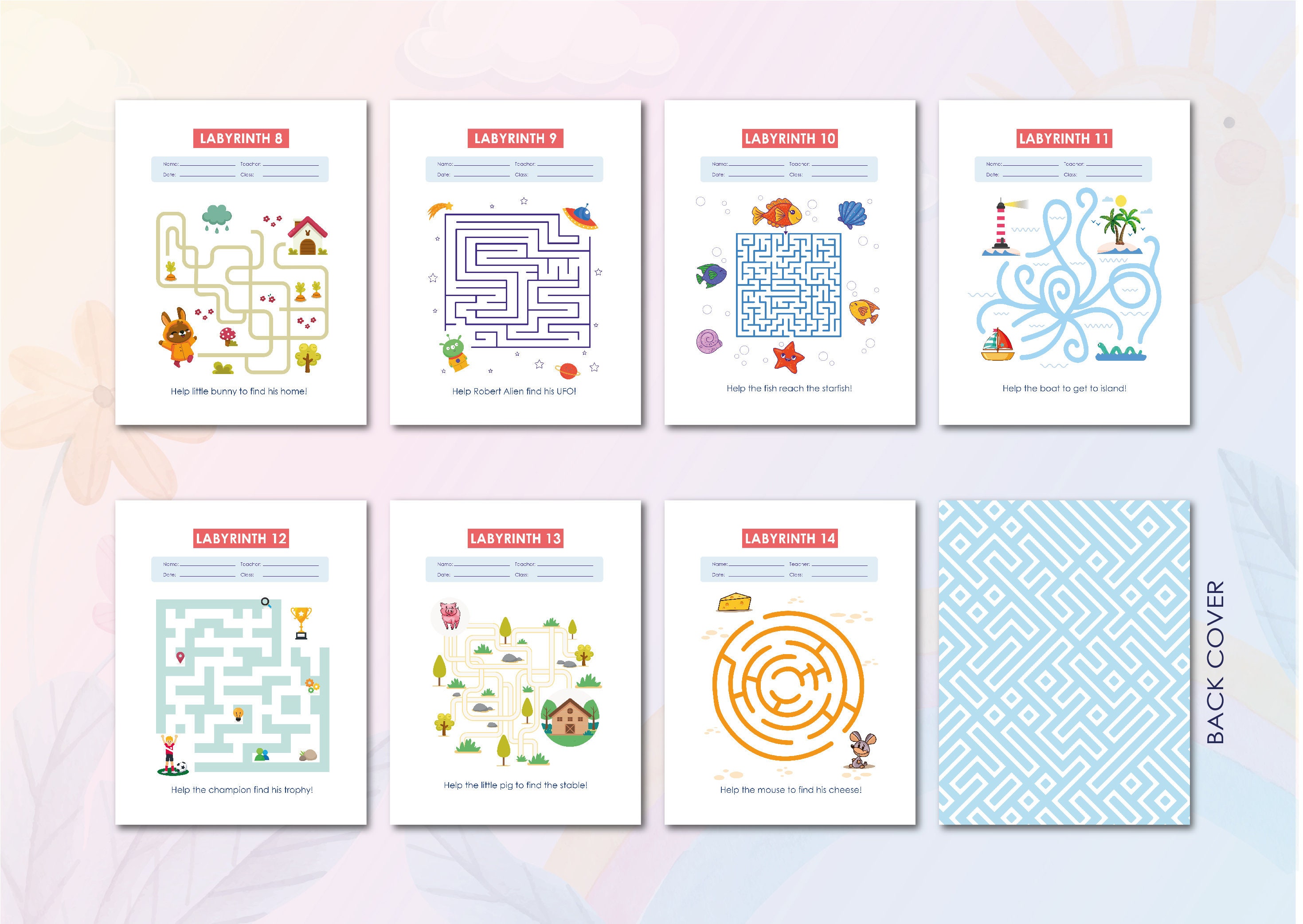 Labyrinth for Childreen / Workbook Labyrinth / Worksheets / School Fun ...