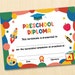 Preschool Graduation Diploma | Customizable Pre Kindergarten Graduation ...