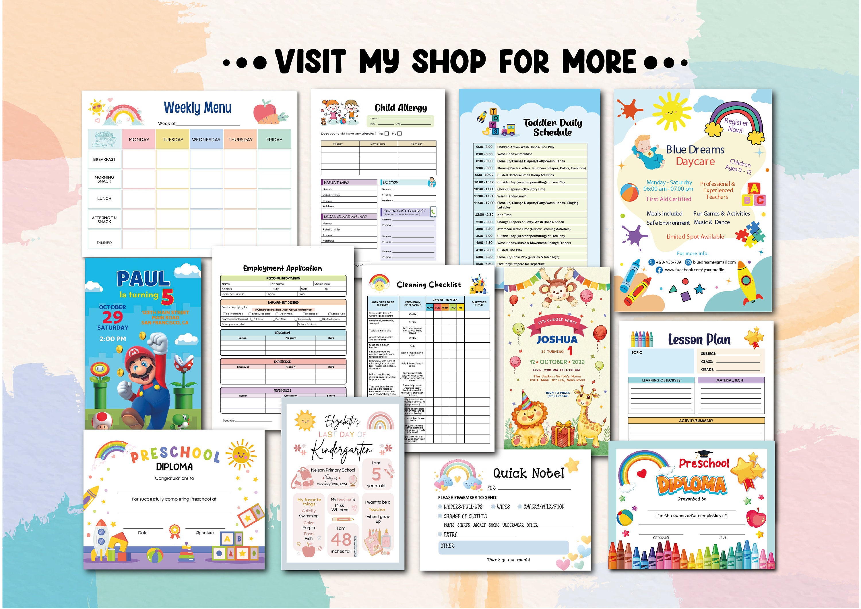 PAYMENT RECORD, Tuition Log, Ideal for Daycare Center, Home Daycare ...