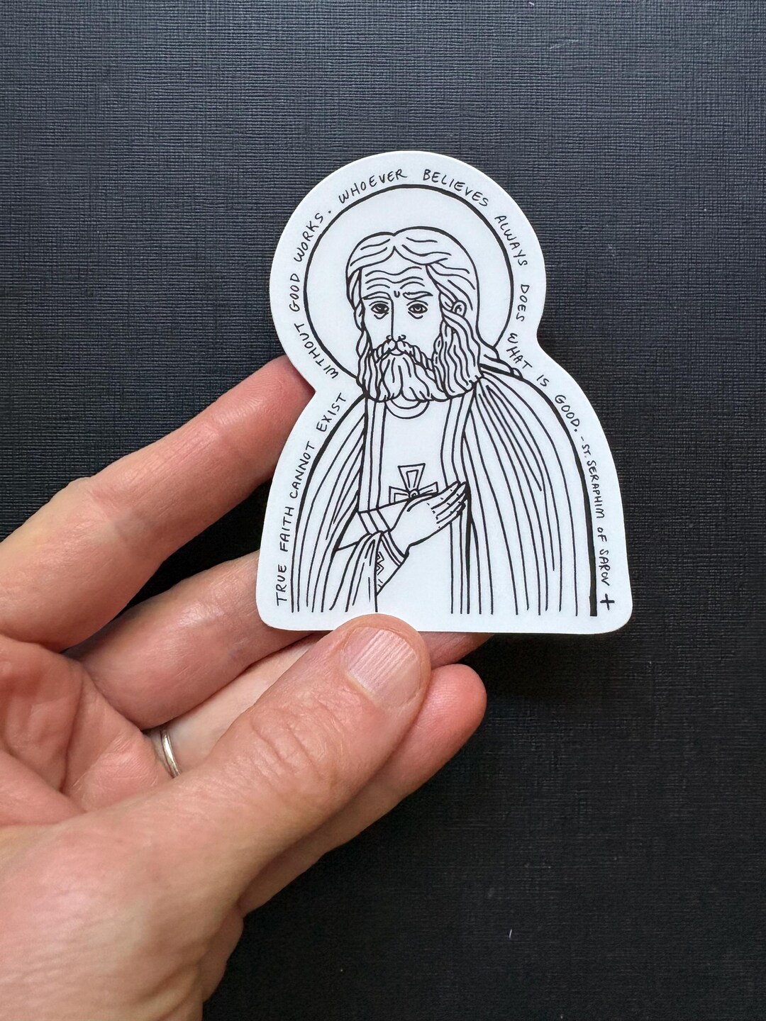 St. Seraphim of Sarov Sticker, St. Seraphim Sticker, Orthodox Sticker ...