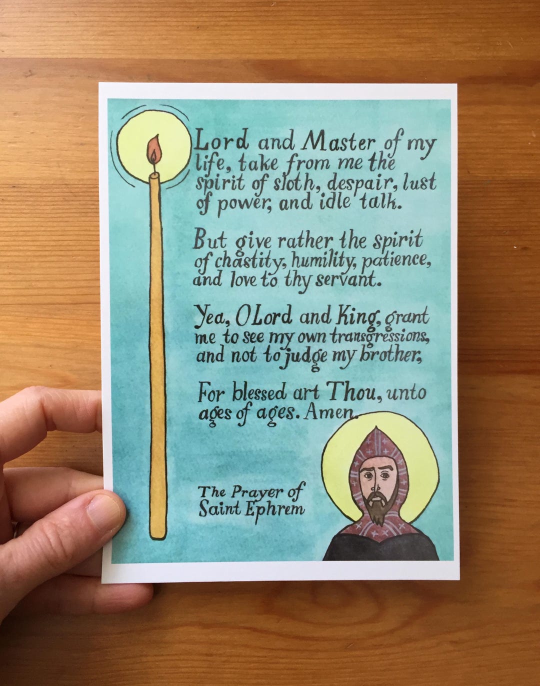 St. Ephrem Prayer Art Print: Lenten Christian Orthodox Prayer (5x7) - Etsy