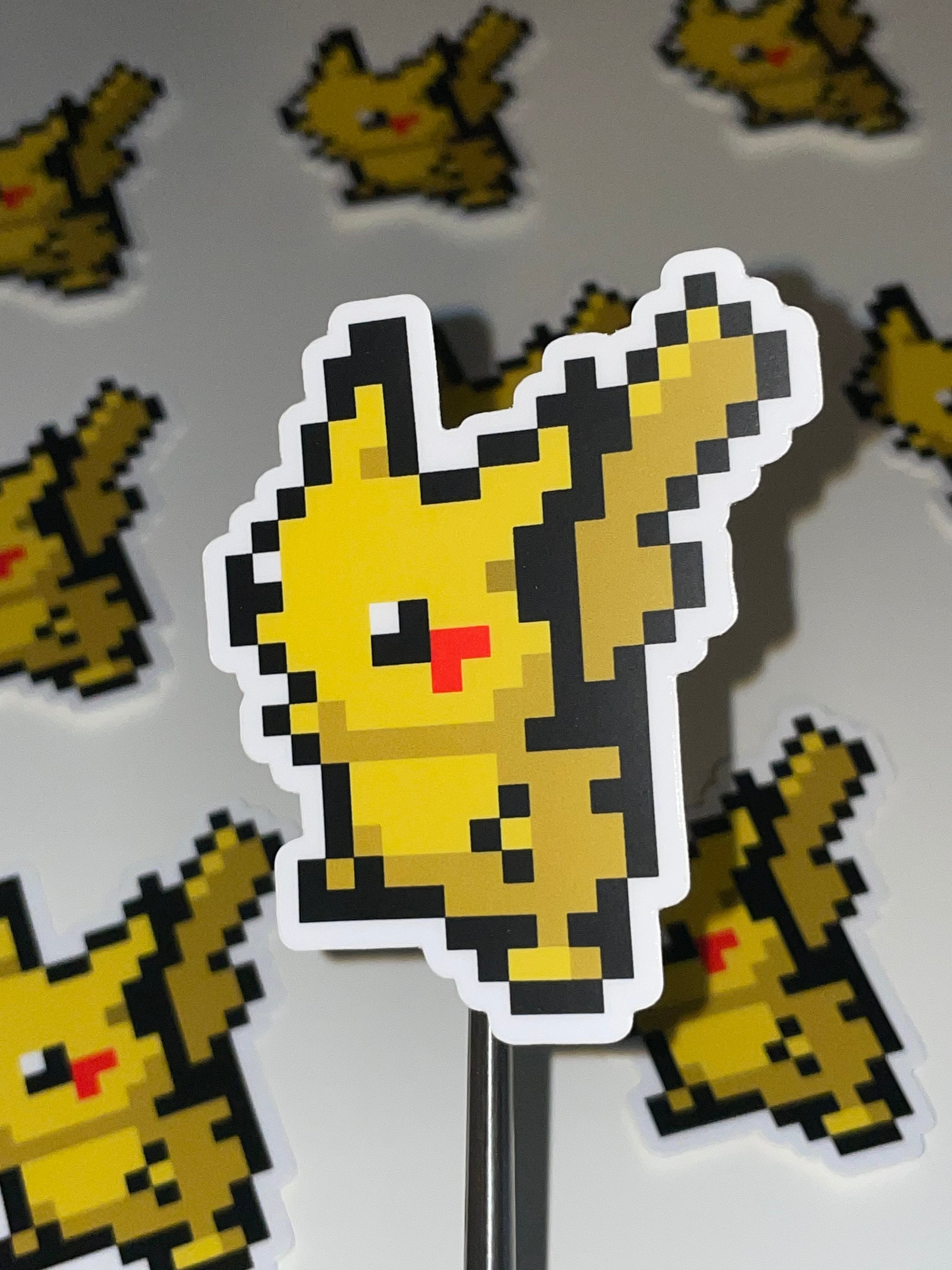 8-bit Pikachu Vinyl Decal, Pocket Monster, Pokemon, Pika, 8-bit - Etsy