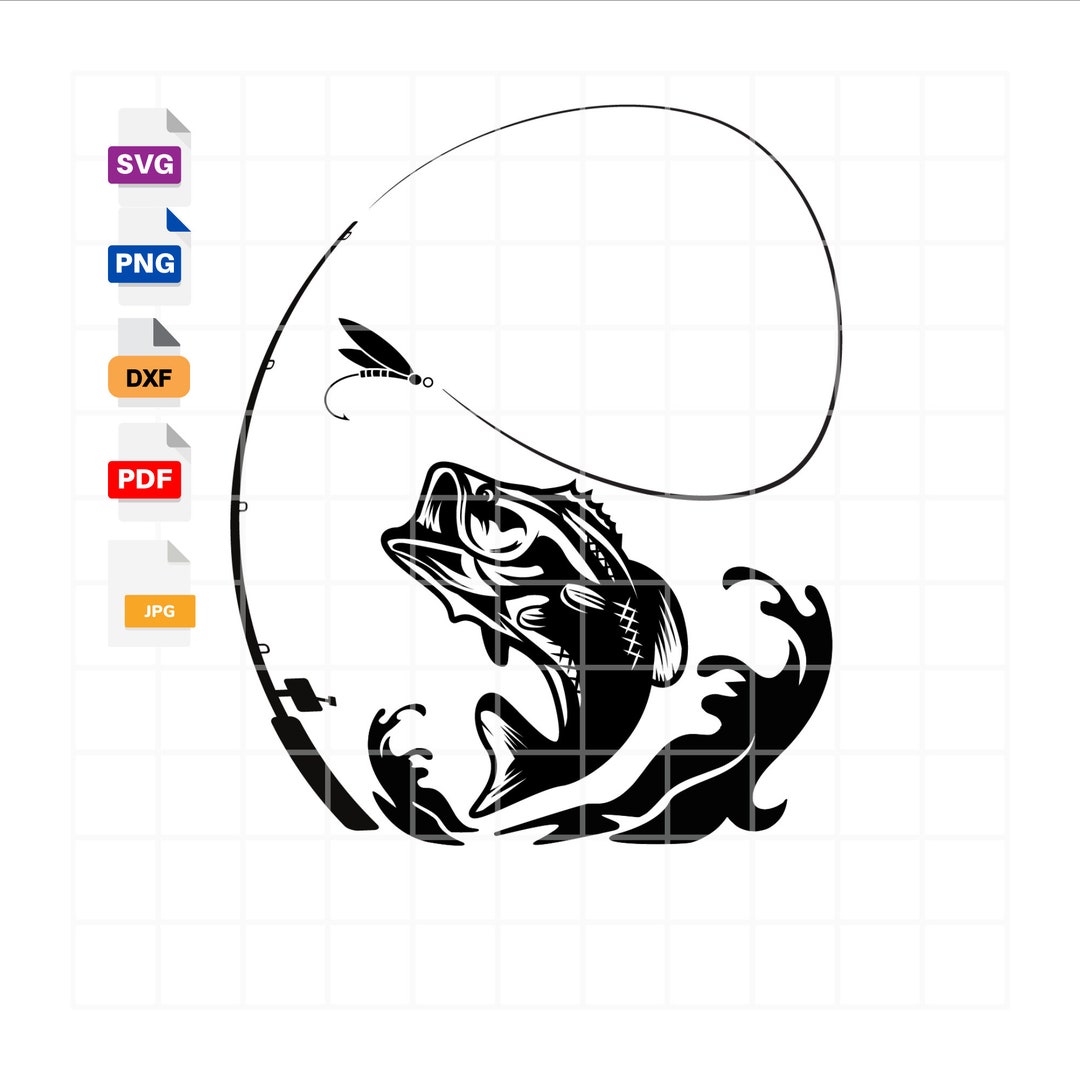 Bass Fishing SVG, Bass Fishing Layered - Etsy