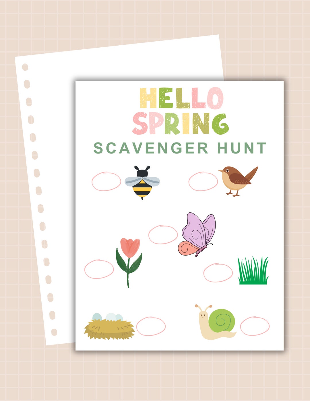 Printable Scavenger Hunt Toddler Scavenger Hunt Simple Easy Scavenger ...