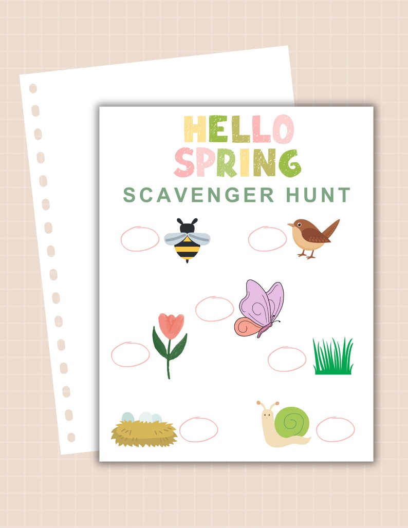 Printable Scavenger Hunt Toddler Scavenger Hunt Simple Easy Scavenger ...