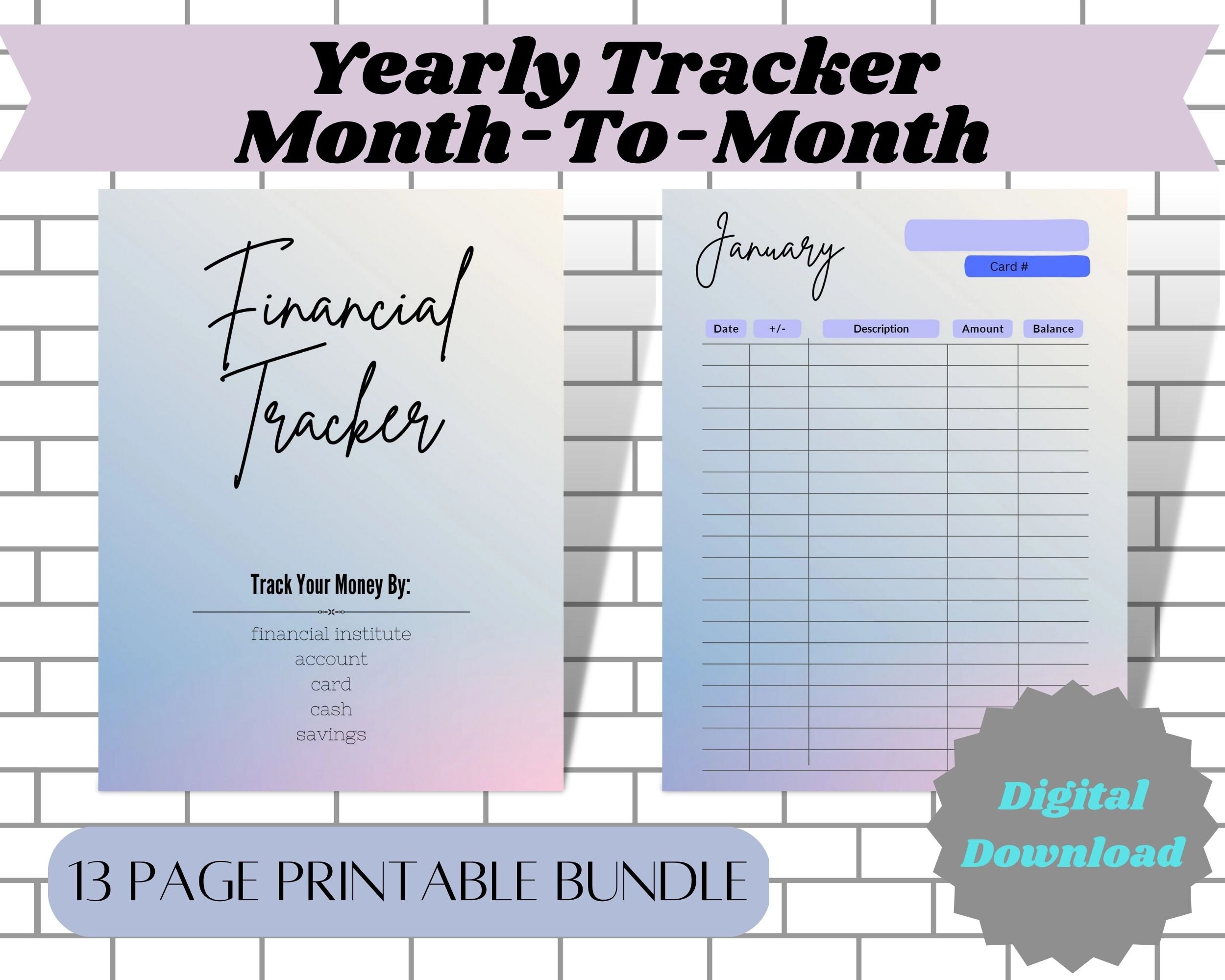 Expense Tracker Planner Packet, Bank Account Tracker, Expense Tracker ...