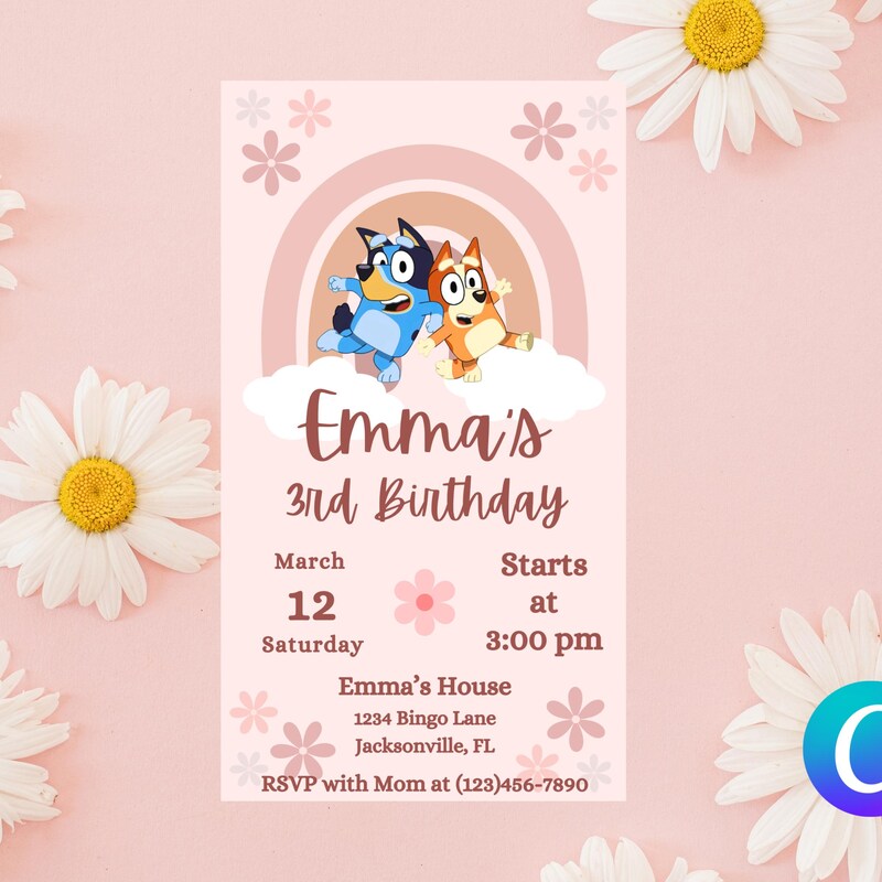 Pink Bluey Birthday Png - Etsy