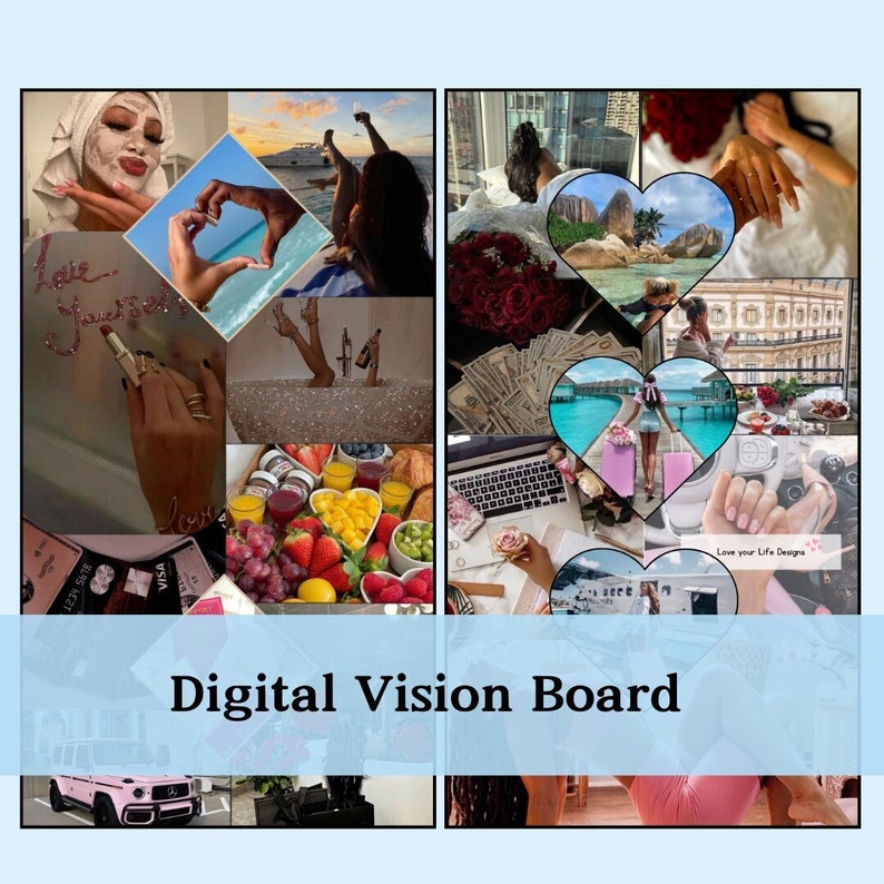 Girl Boss Vision Board Template: Canva Mood Board (digital Download) - Etsy