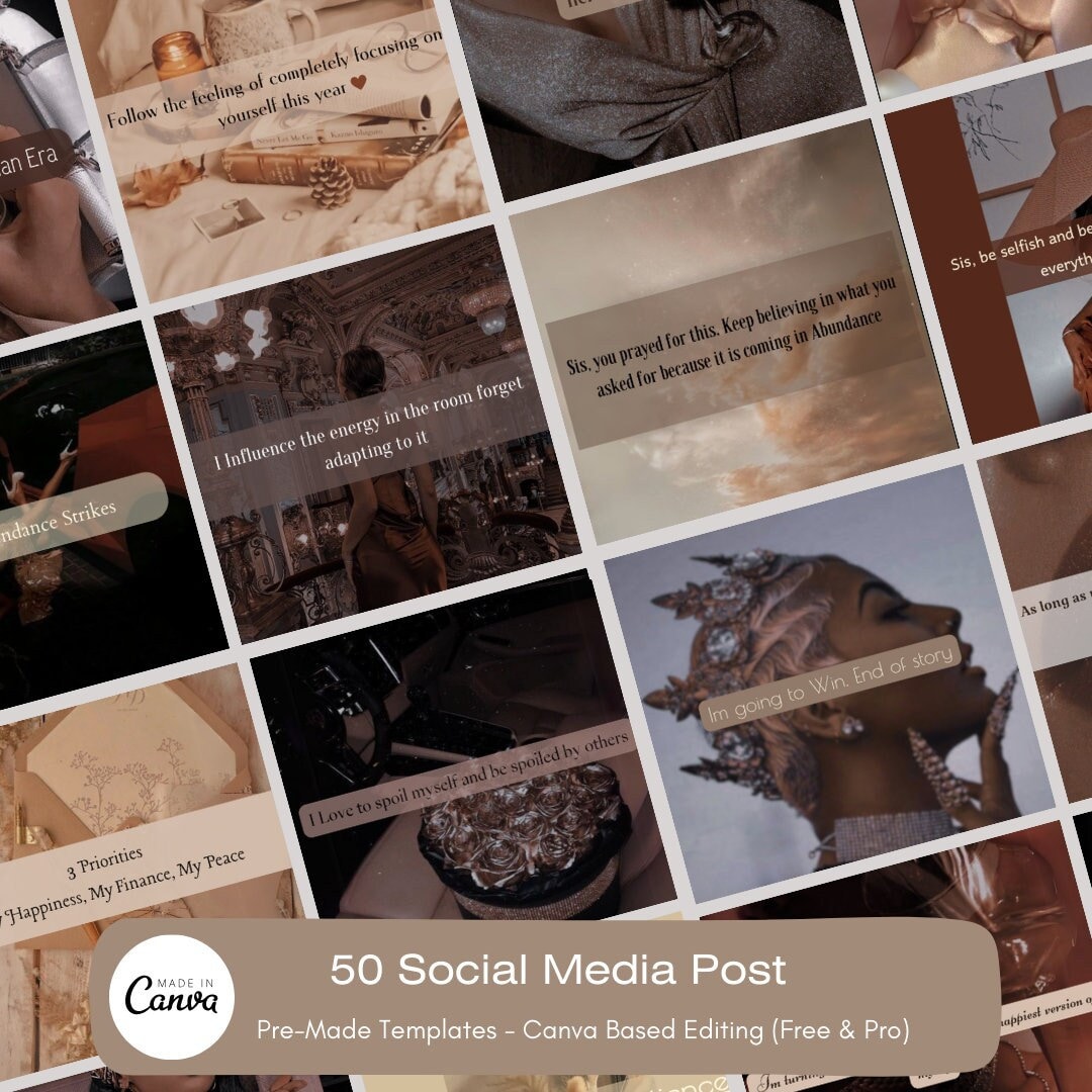 Girl Boss Social Media Templates, Empowering Quotes, Content Posts ...