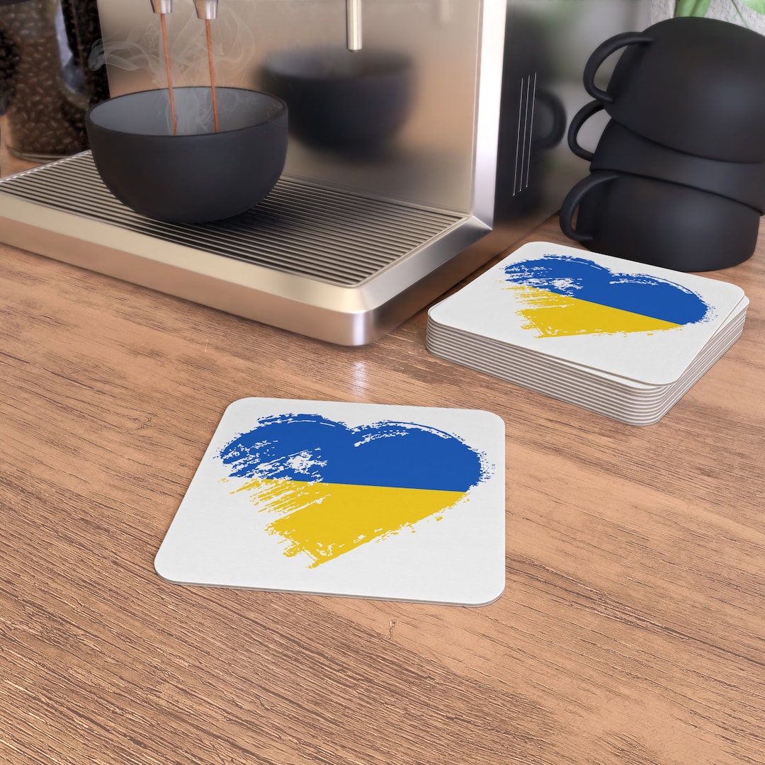 Ukrainian Heart Coasters 50, 100 Pcs - Etsy