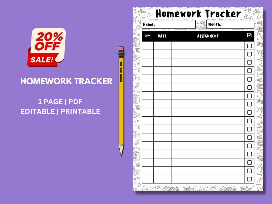 Study Planner Student Organizer Task Management Home Work Tracker - Etsy