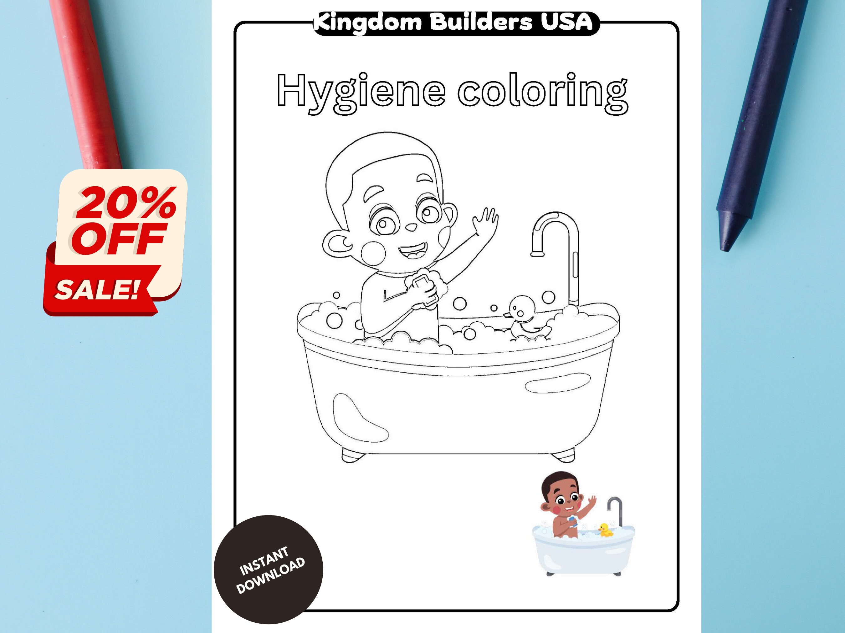 Colorful Clean: Healthy Hygiene Coloring Pages for Germ-free Fun - Etsy