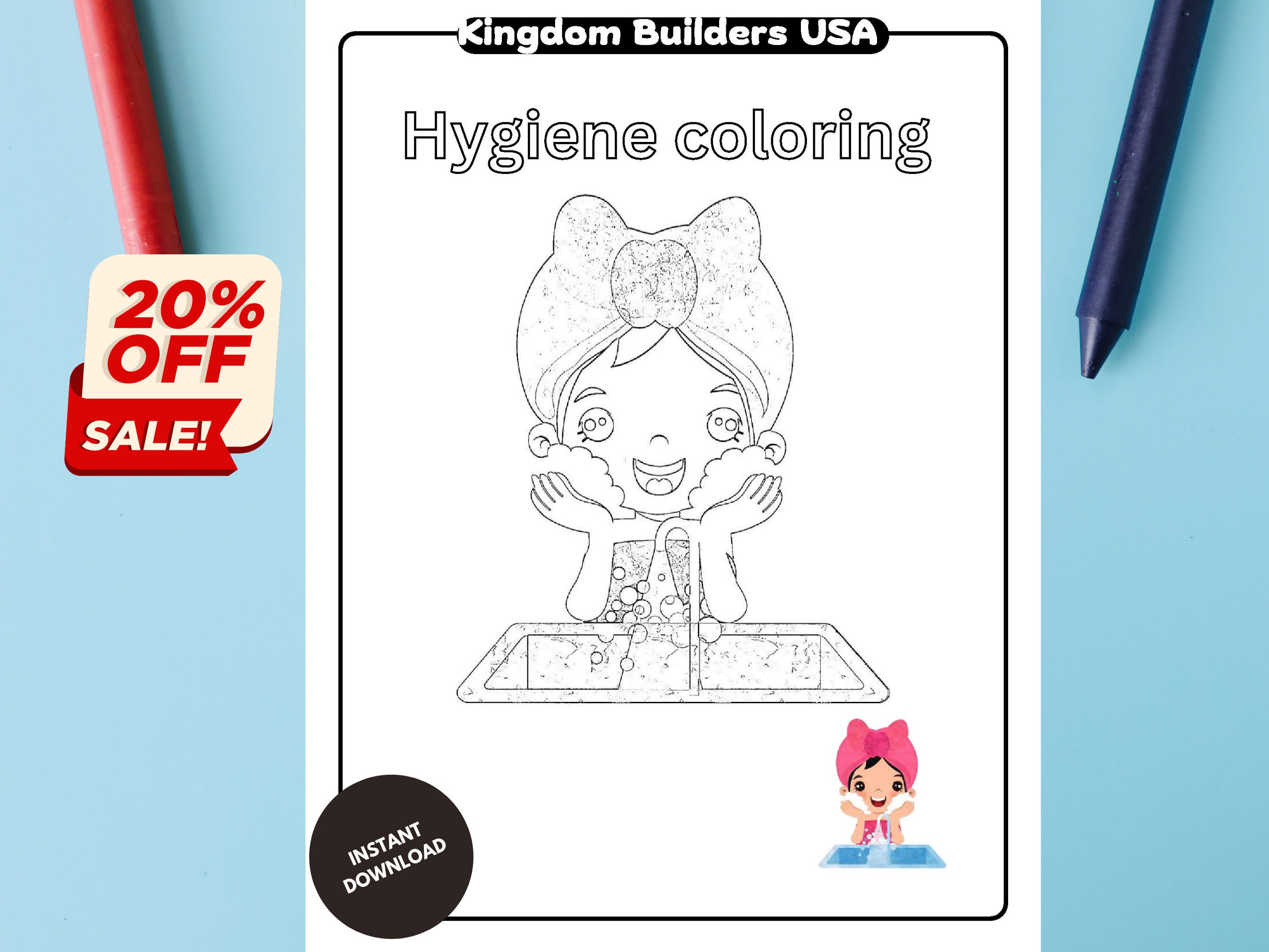 Healthy Habits for Kids: Hygiene Coloring Page and Printables Coloring ...