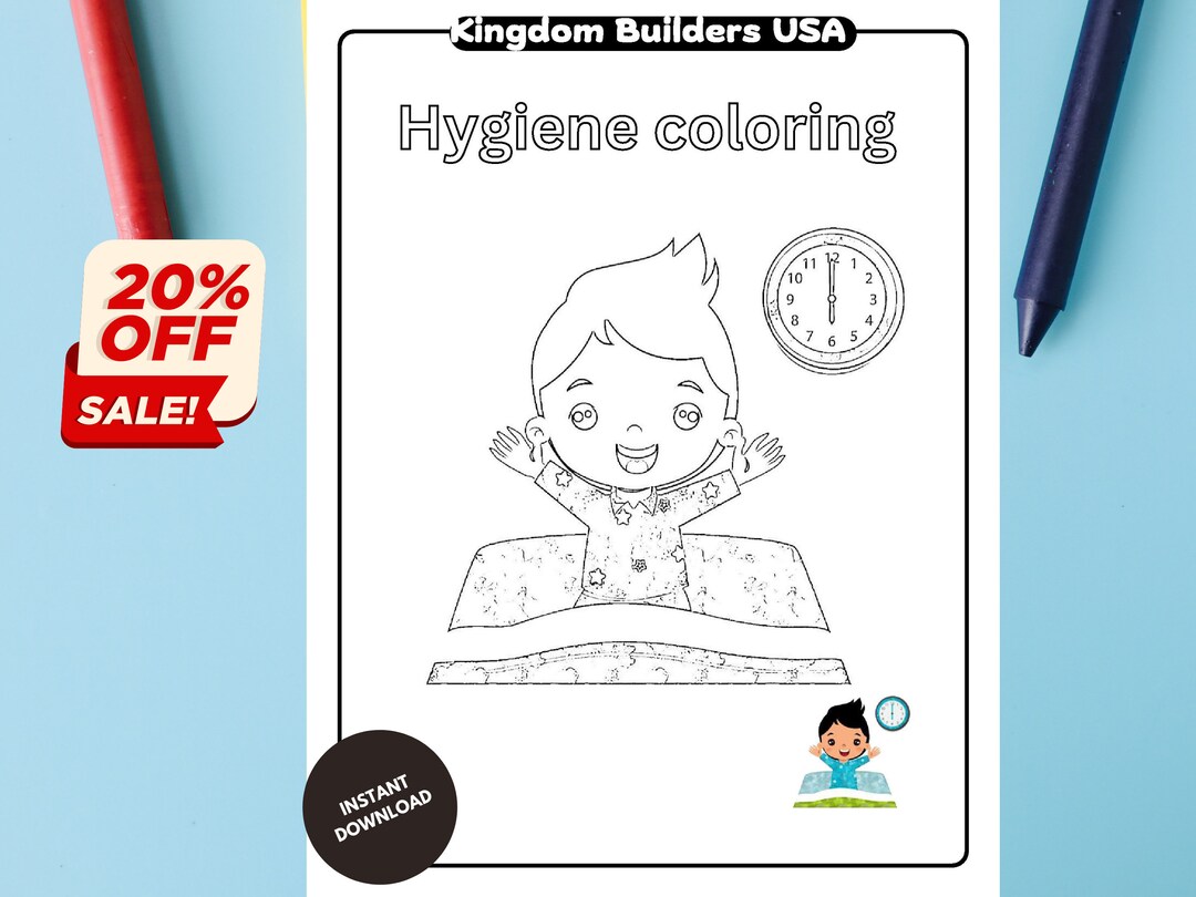 Healthy Habits for Kids: Hygiene Coloring Page and Printables Coloring ...