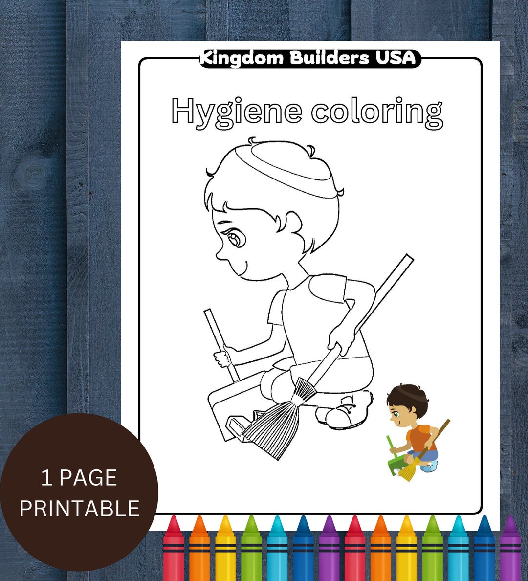 Hygiene Coloring Page Printable Kids Page - Etsy