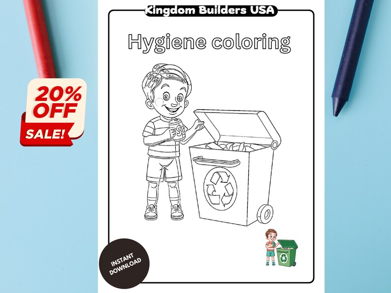 Healthy Habits for Kids: Hygiene Coloring Page and Printables - Etsy