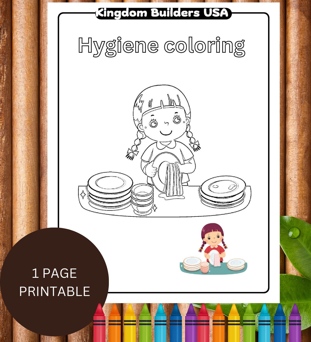 Hygiene Coloring Page Printable Kids Page - Etsy