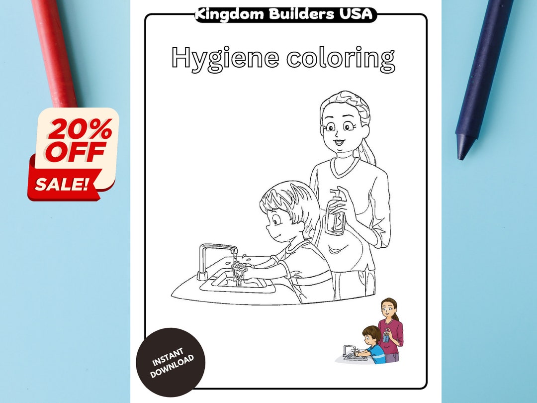Healthy Habits for Kids: Hygiene Coloring Page and Printables Coloring ...