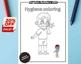 Healthy Habits for Kids: Hygiene Coloring Page and Printables - Etsy