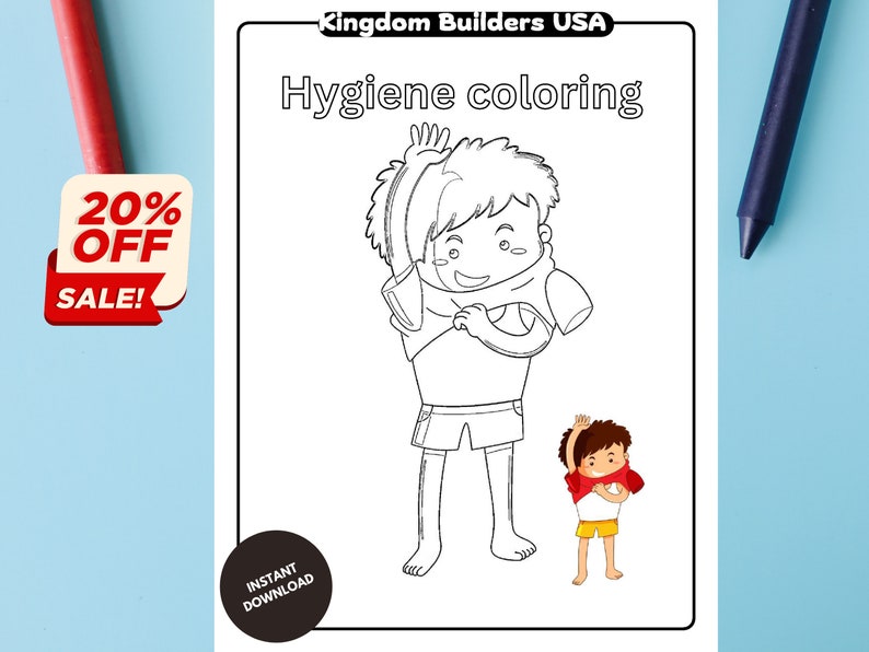 Healthy Habits for Kids: Hygiene Coloring Page and Printables - Etsy
