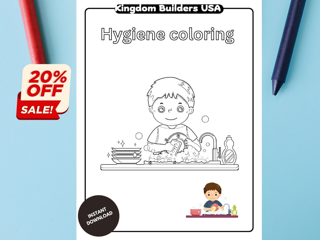 Healthy Habits for Kids: Hygiene Coloring Page and Printables Coloring ...