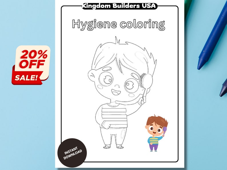 Creative Coloring for Kids: Printable Color Page With Crayon - Etsy
