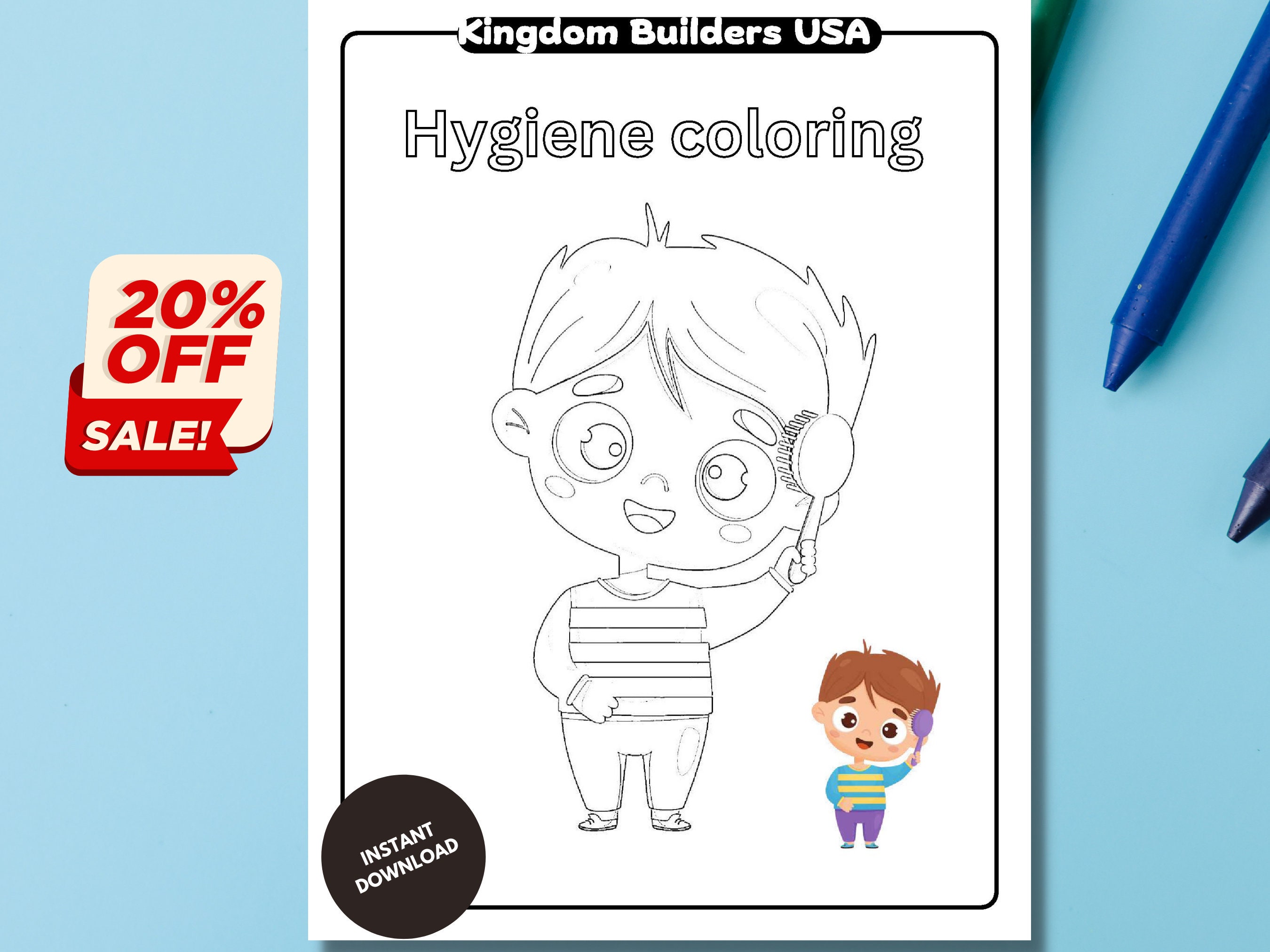 Creative Coloring for Kids: Printable Color Page With Crayon Art ...