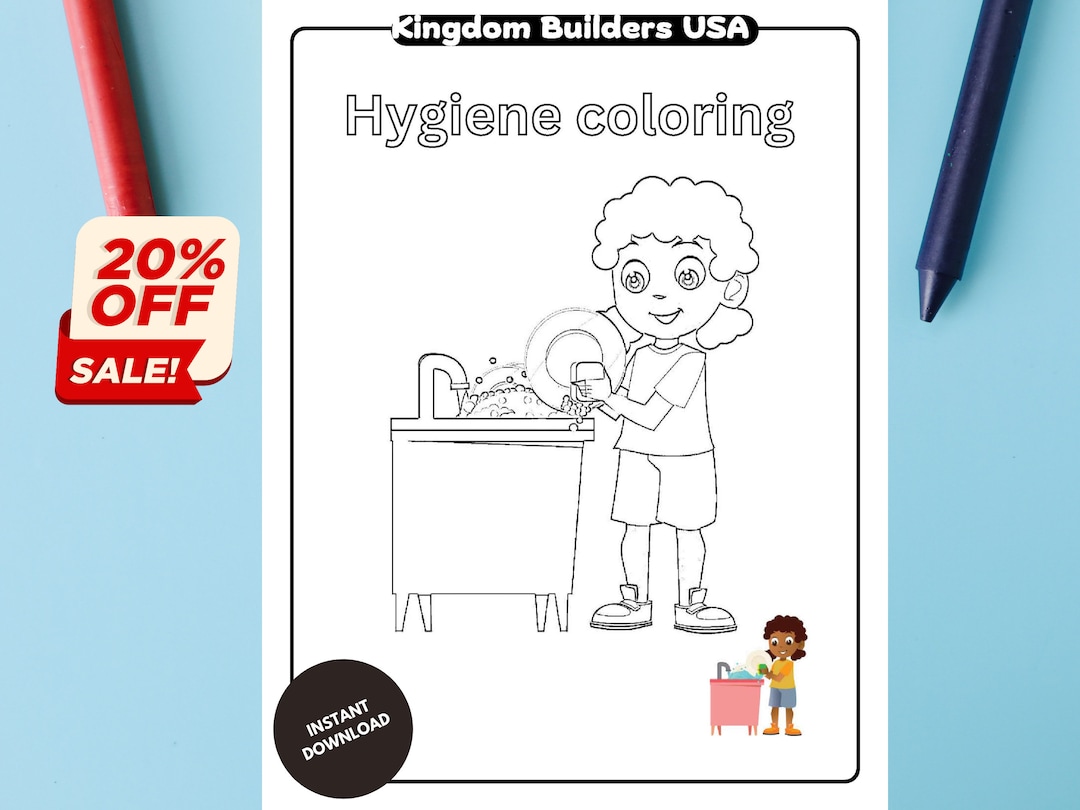 Healthy Habits for Kids: Hygiene Coloring Page and Printables Coloring ...