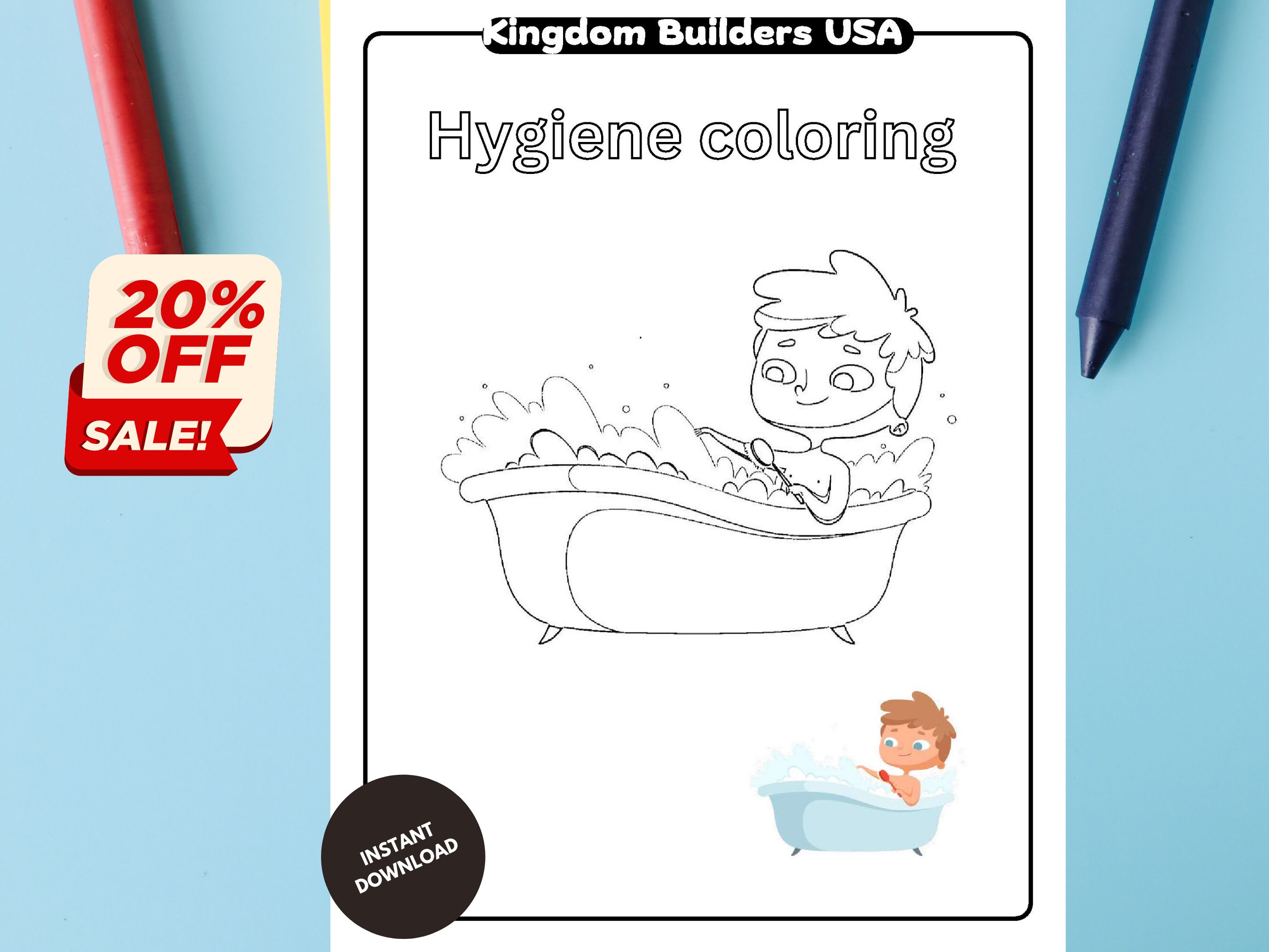 Colorful Cleanliness: Hygiene Coloring Page for Healthy Habits - Etsy