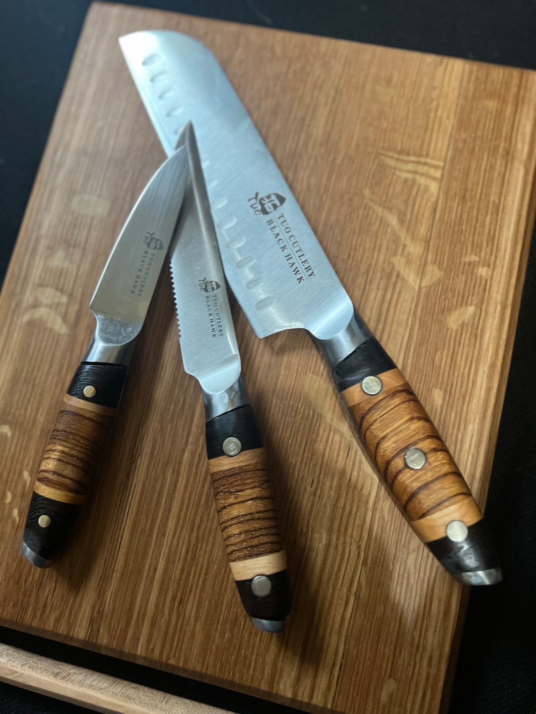 Handcrafted Kitchen Knives With Exotic Wood Handles - Etsy