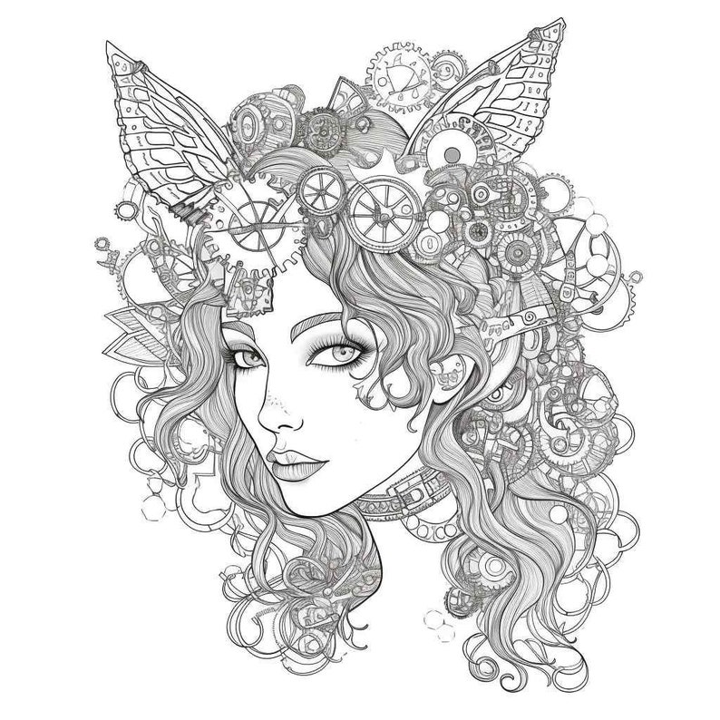 75 Steampunk Fairy Colouring Pages, Unleash Your Inner Artist With ...