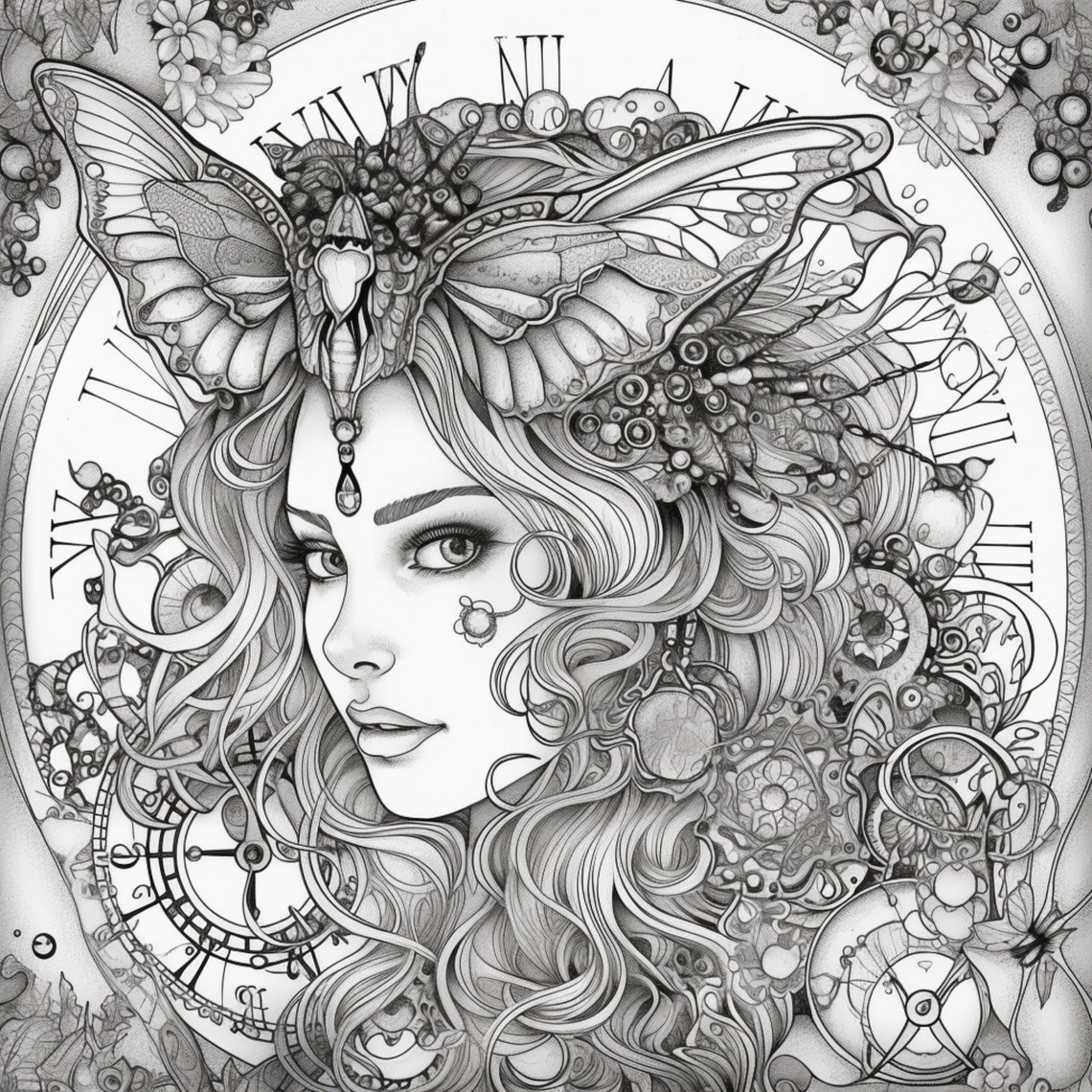 65 Steampunk Fairy Colouring Pages Unleash Your Inner Artist - Etsy