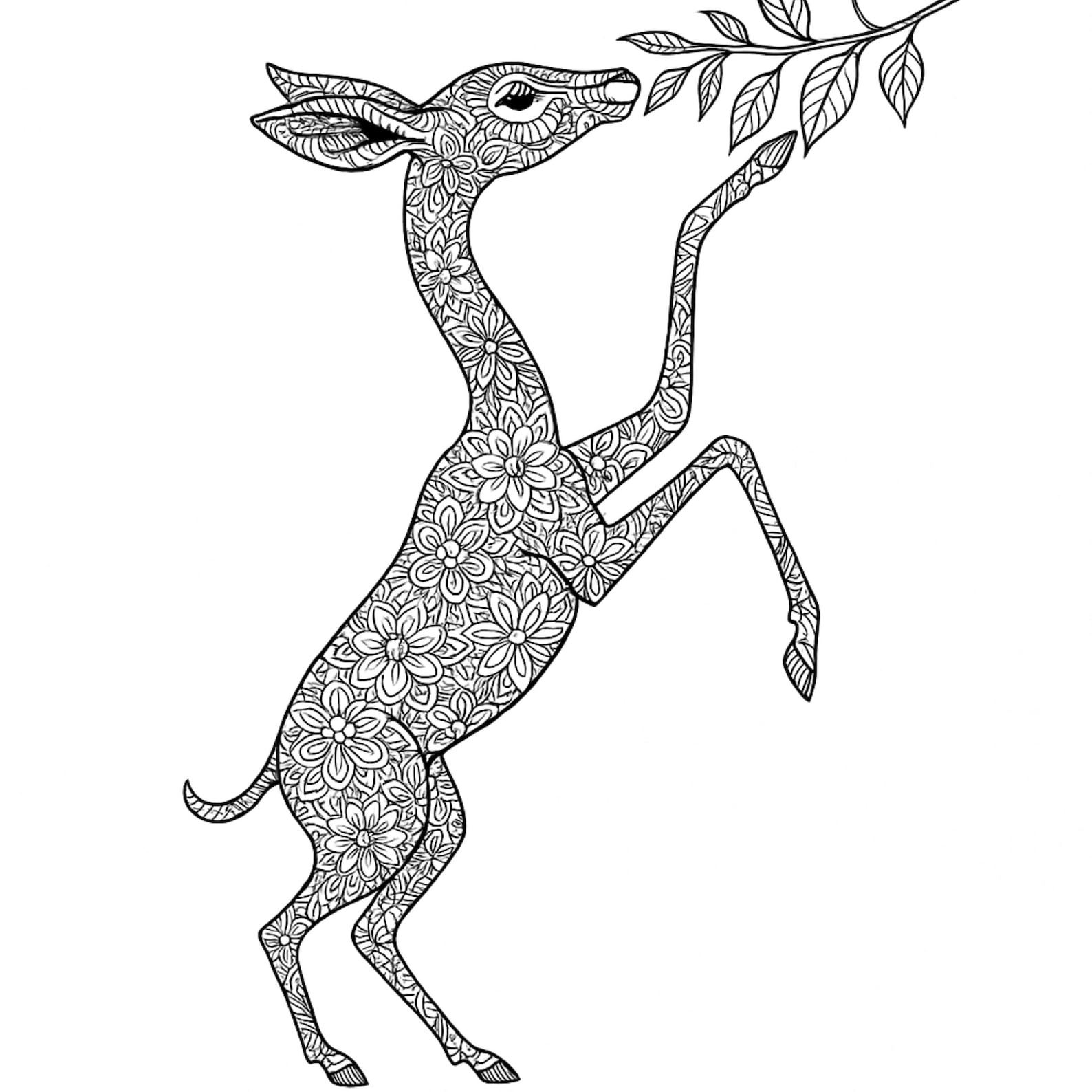 Rare Animal Zentangle Coloring Pages – Detailed Creatures (digital ...