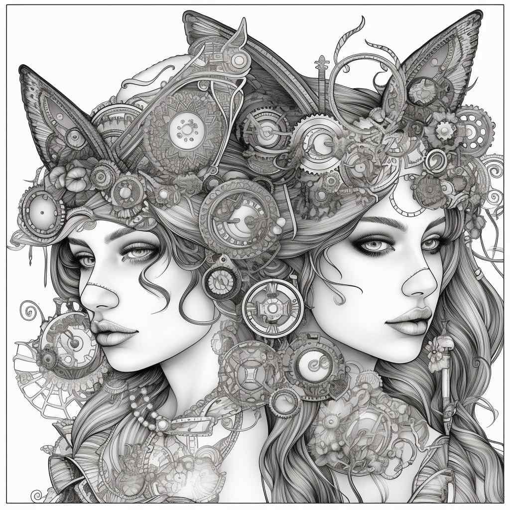 75 Steampunk Fairy Colouring Pages, Unleash Your Inner Artist With ...
