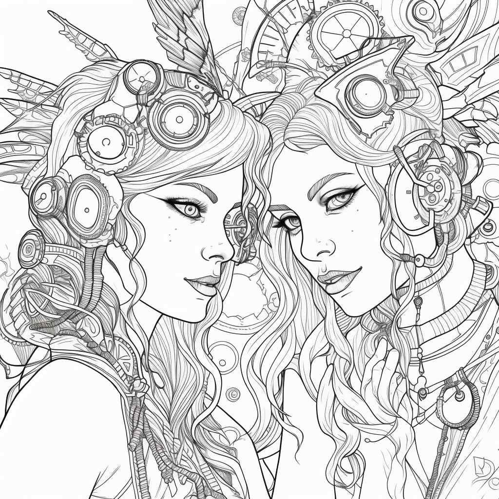 75 Steampunk Fairy Colouring Pages, Unleash Your Inner Artist With ...