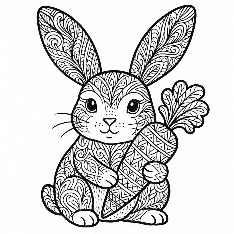 Rare Animal Zentangle Coloring Pages – Detailed Creatures (digital ...