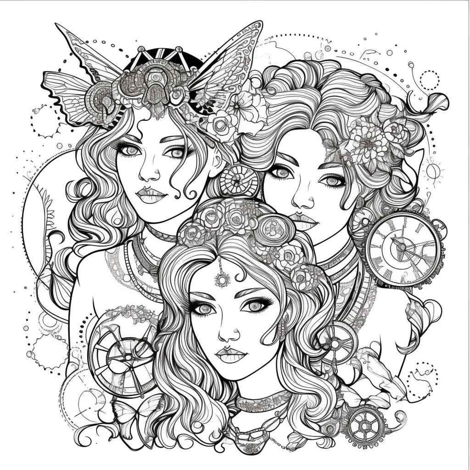 75 Steampunk Fairy Colouring Pages, Unleash Your Inner Artist With ...