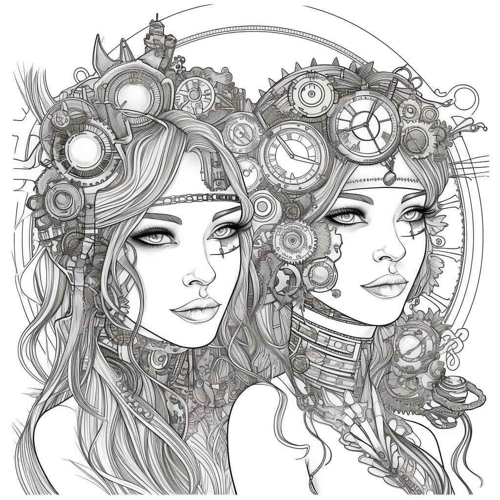 All of the 215 Steampunk Fairy Colouring Pages, All Collections in One ...