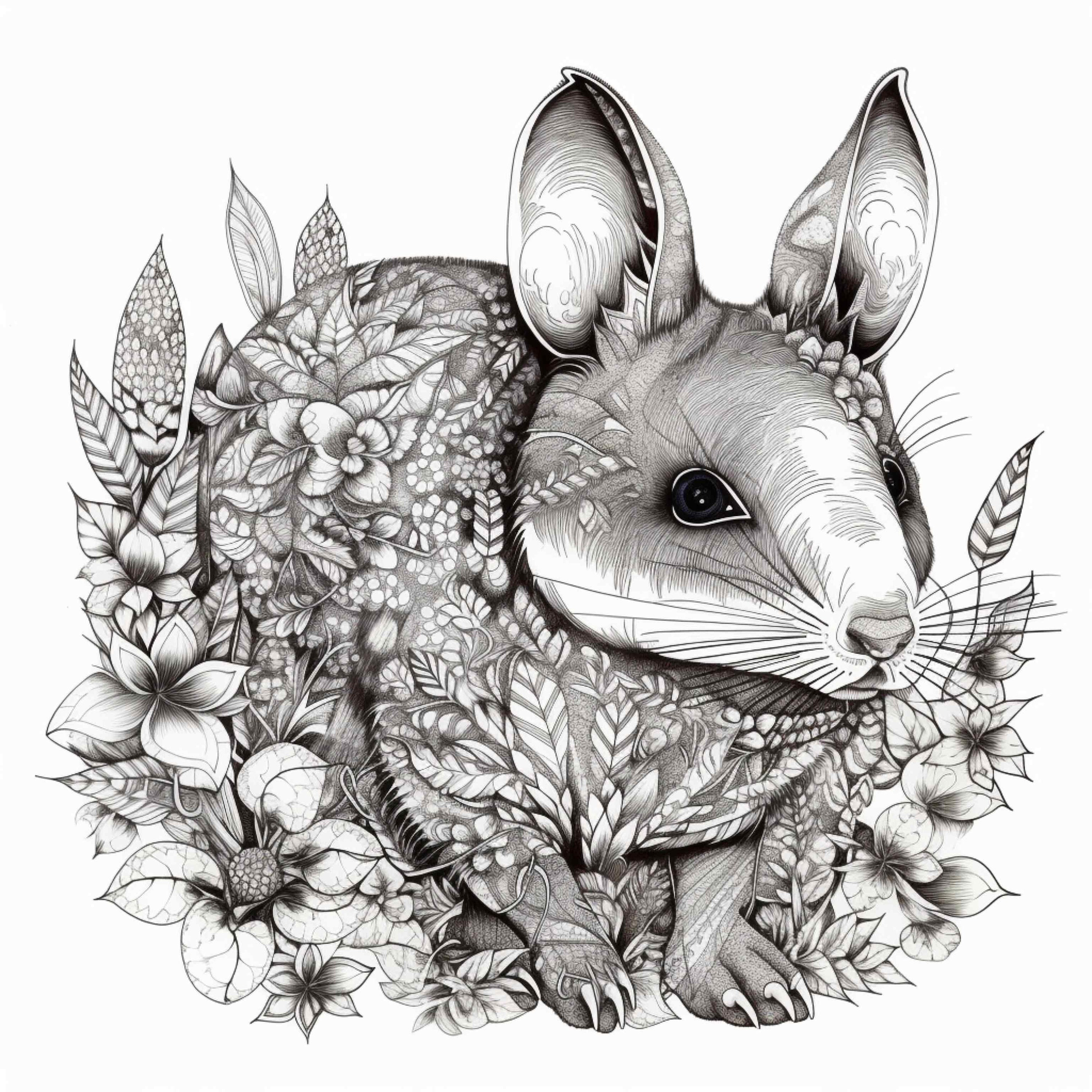 65 Whimsical Wildlife Highly Detailed Colouring Pages of Adorable ...
