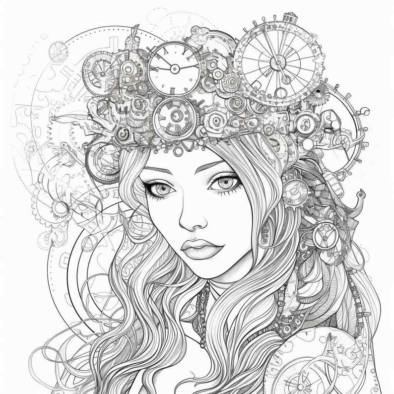 75 Steampunk Fairy Colouring Pages, Unleash Your Inner Artist With ...