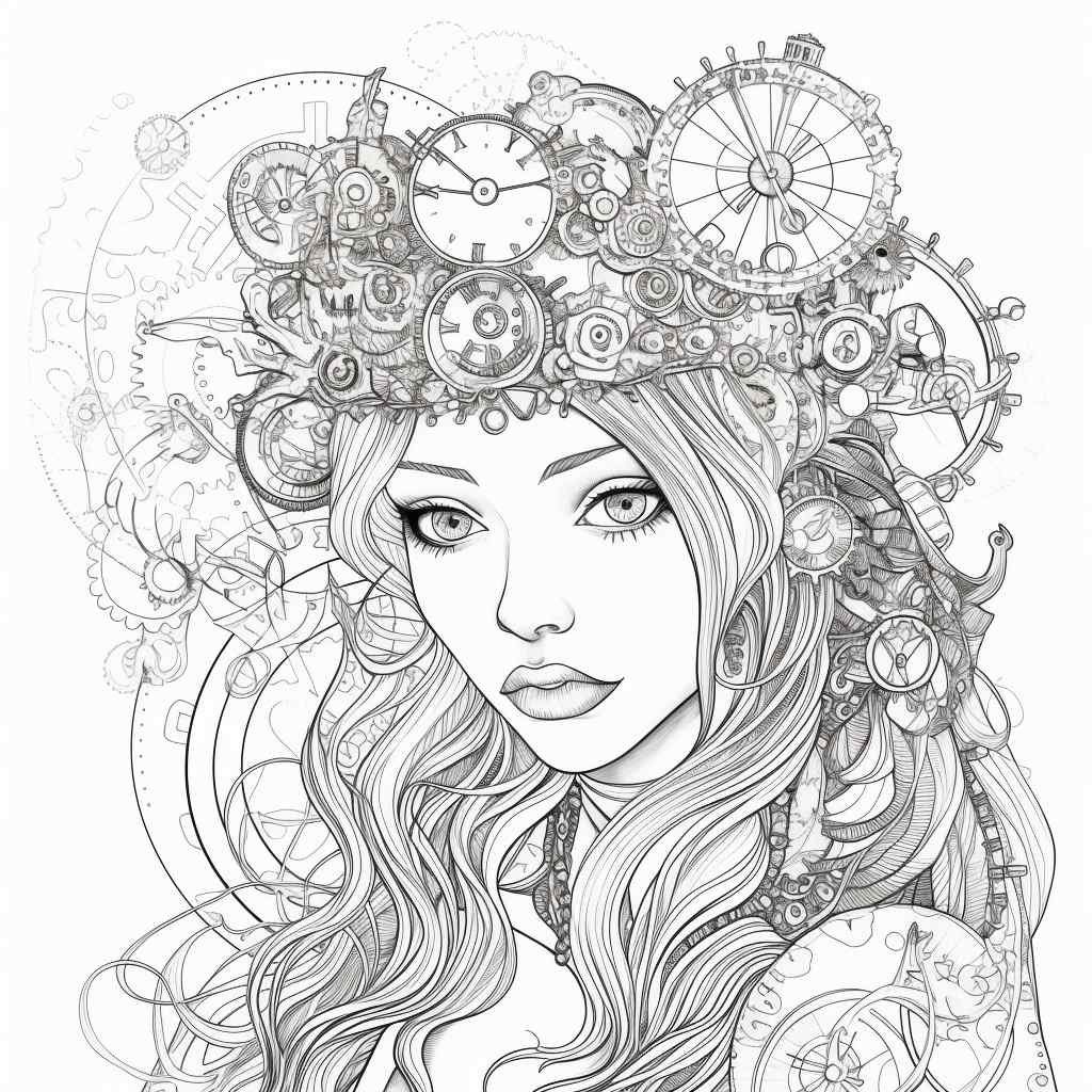 75 Steampunk Fairy Colouring Pages, Unleash Your Inner Artist With ...