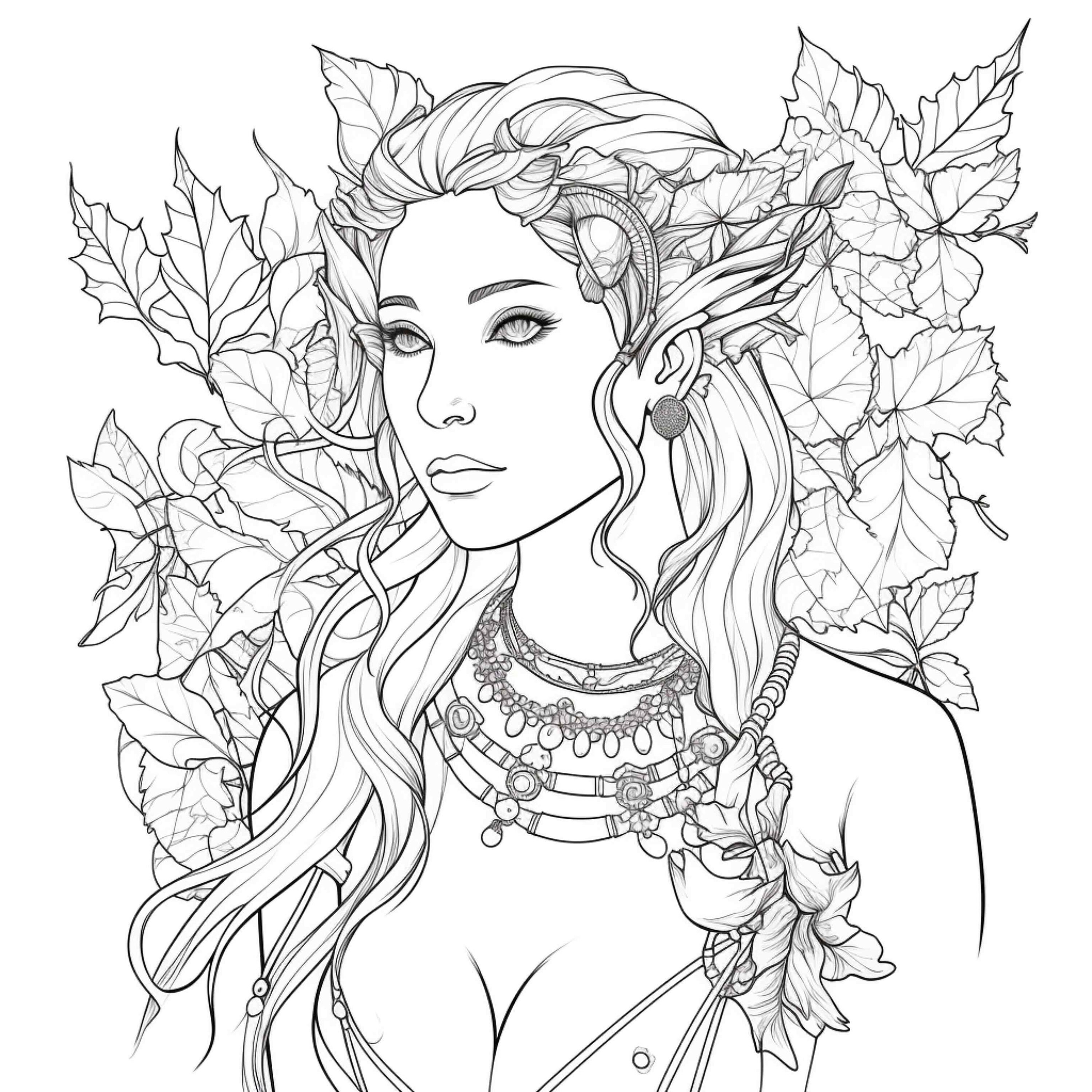 Enchanted Elves and Forest Friends 35 Highly Detailed Colouring Pages ...