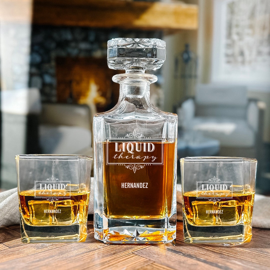 Personalized Whiskey Decanter Set With Funny Sayings Birthday or ...