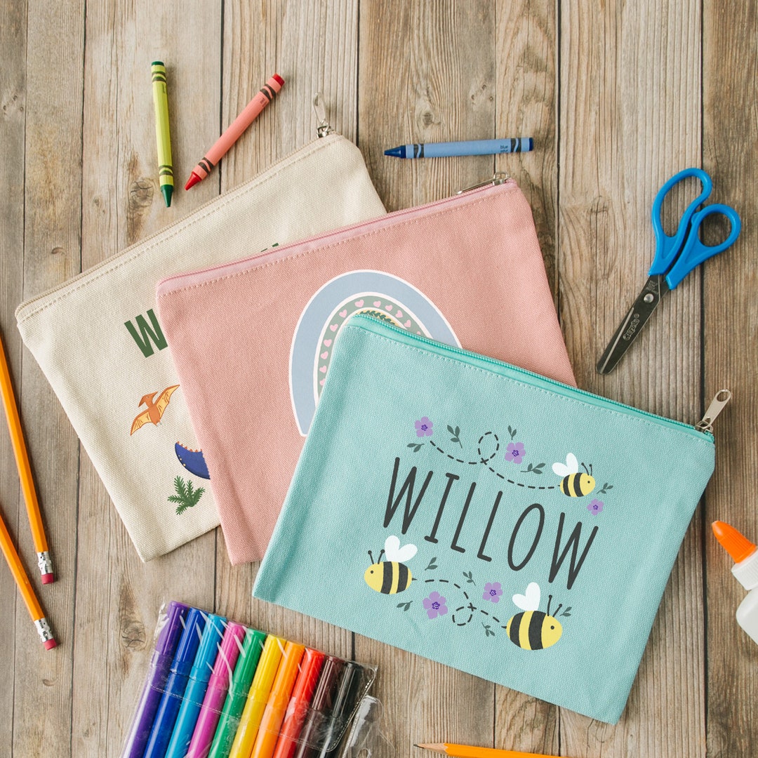 Personalized Pencil Pouch for Kids Custom Pencil Case and - Etsy