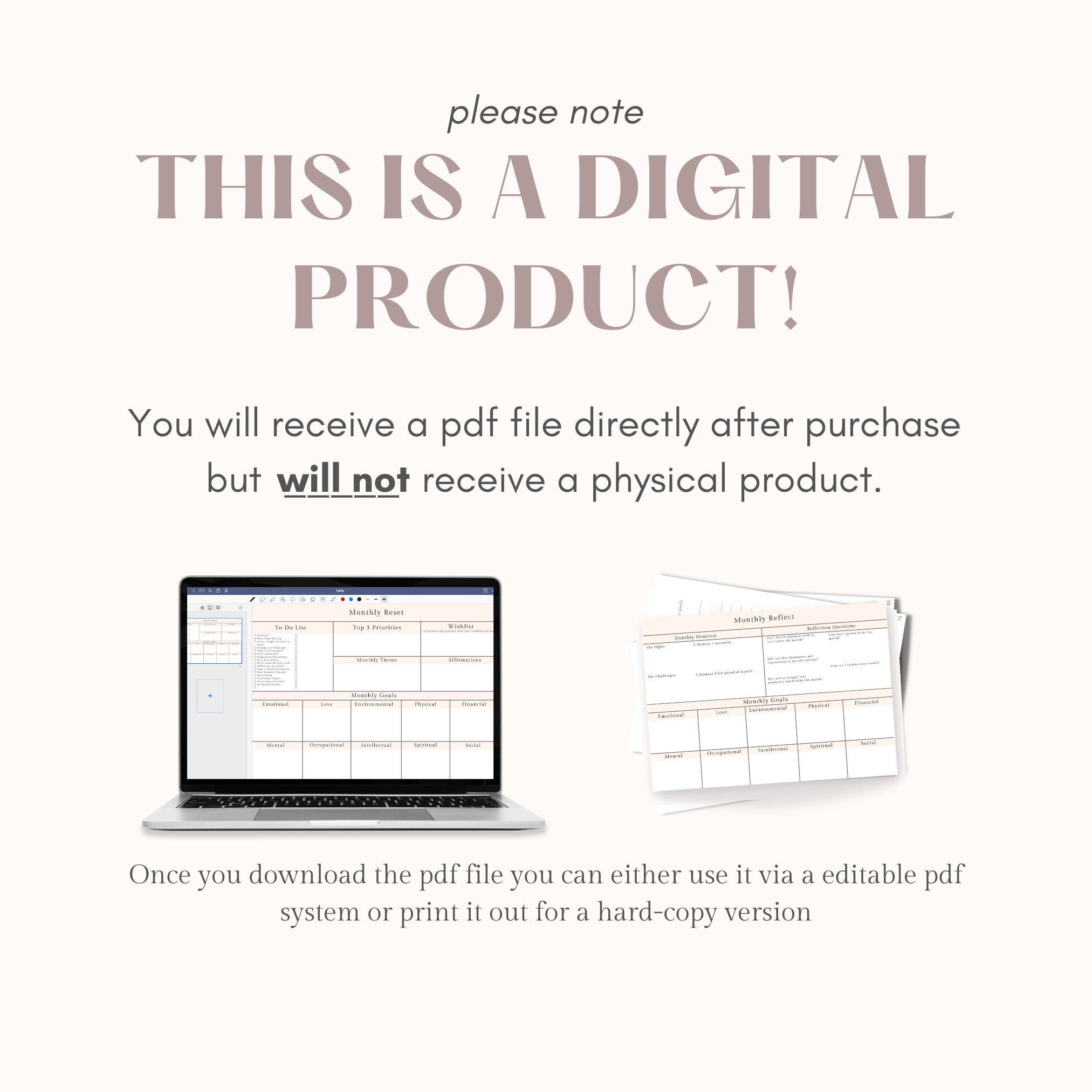 The Ultimate MONTHLY RESET BUNDLE Monthly Reset Routine Worksheet, Digital Monthly Planner ...