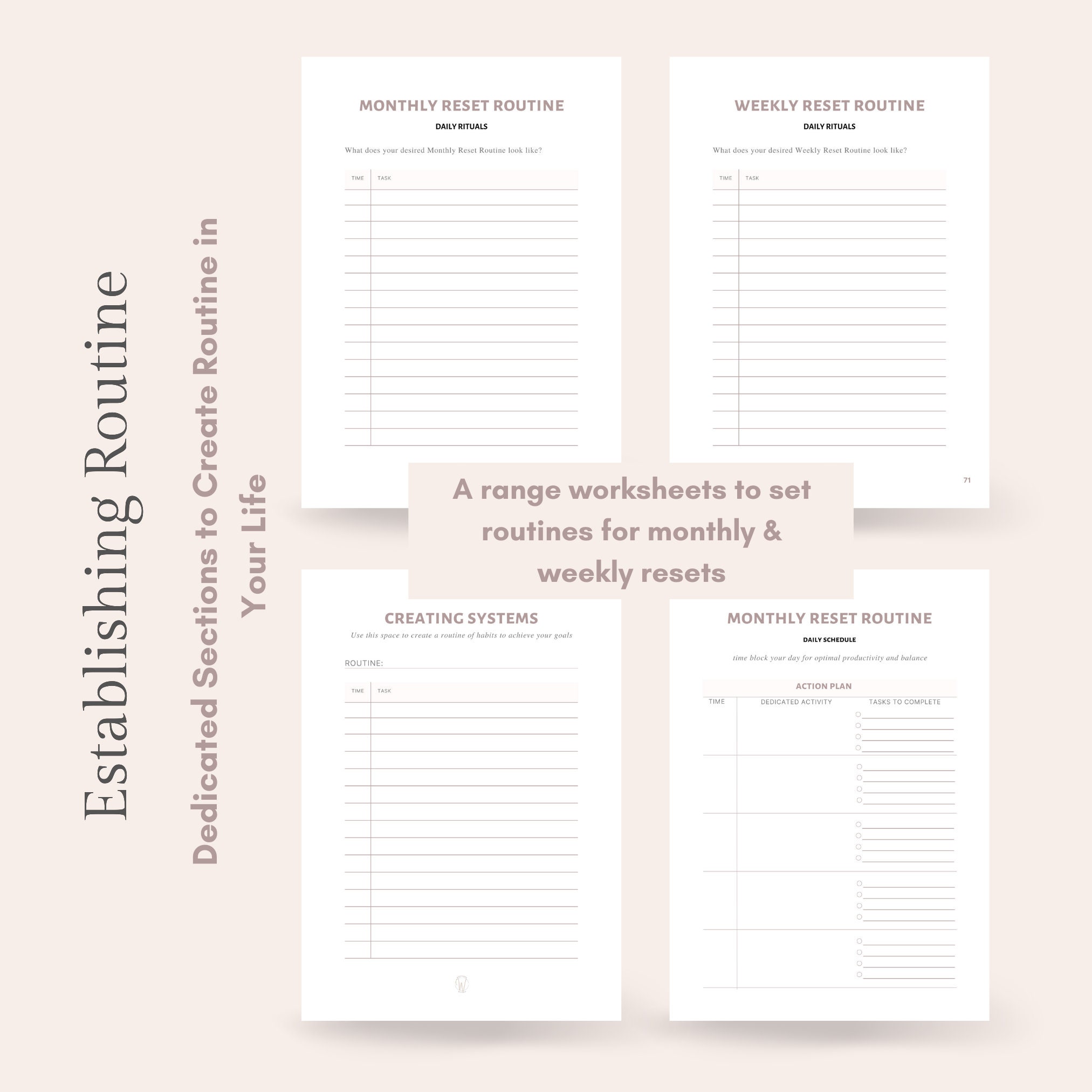 The Ultimate MONTHLY RESET BUNDLE | Monthly Reset Routine Worksheet, Digital Monthly Planner ...