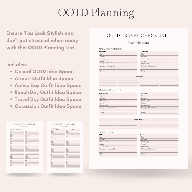 The Ultimate SUMMER VACATION CHECKLIST Digital Travel Planner, Travel ...