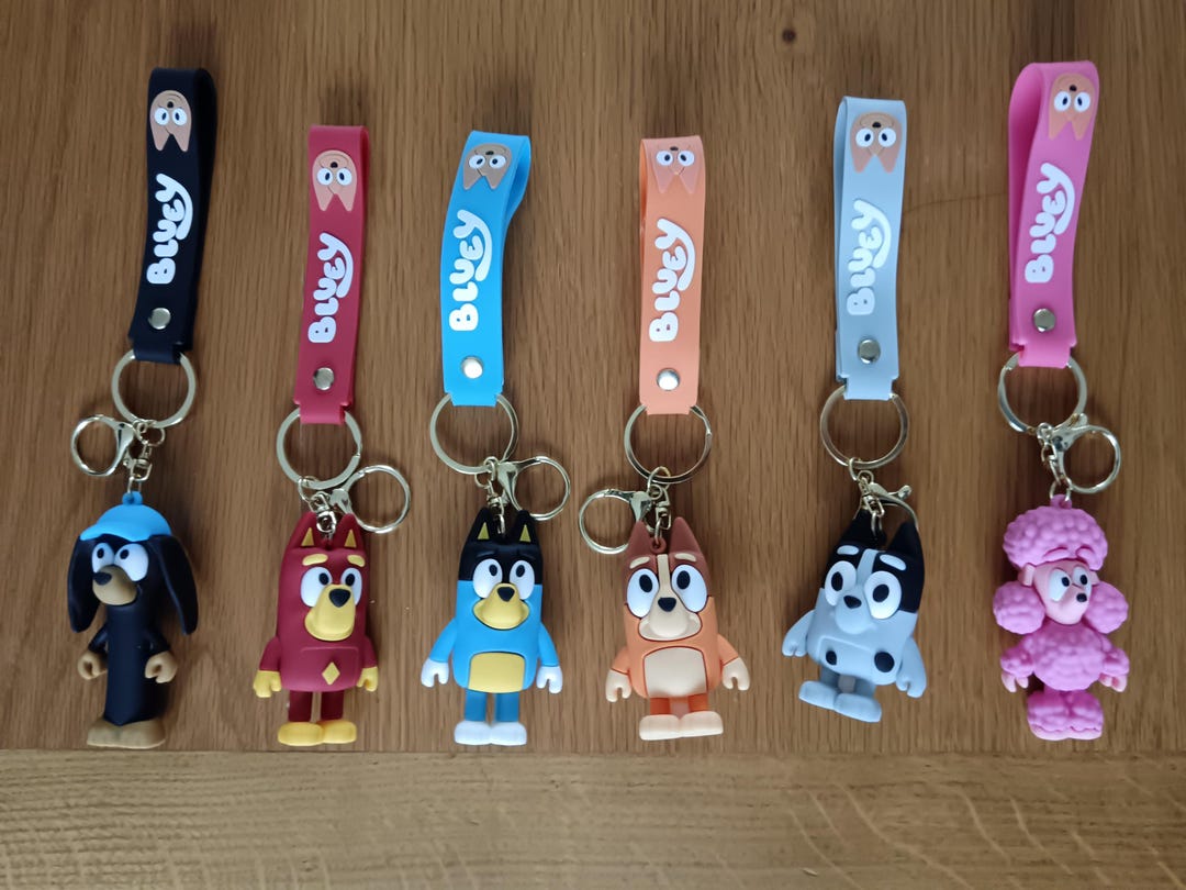 Bluey and Friends Key Rings / Bag Charms - Etsy UK