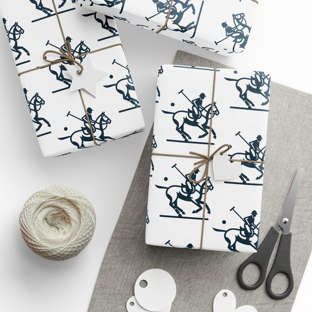 Horse Polo Wrapping Paper, Equestrian Lovers, Holiday - Etsy