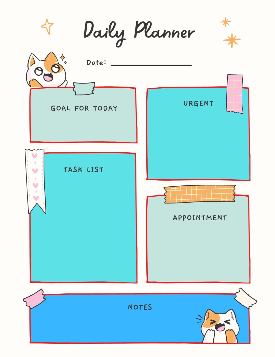 Daily To Do List Printable Instant Download Minimal Productivity 